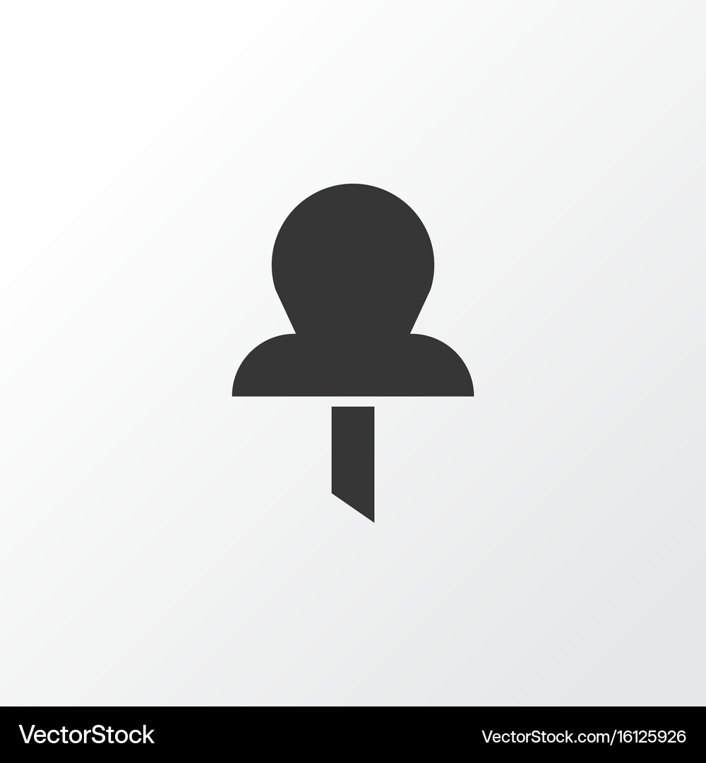 Pin icon symbol premium quality isolated pushpin Vector Image