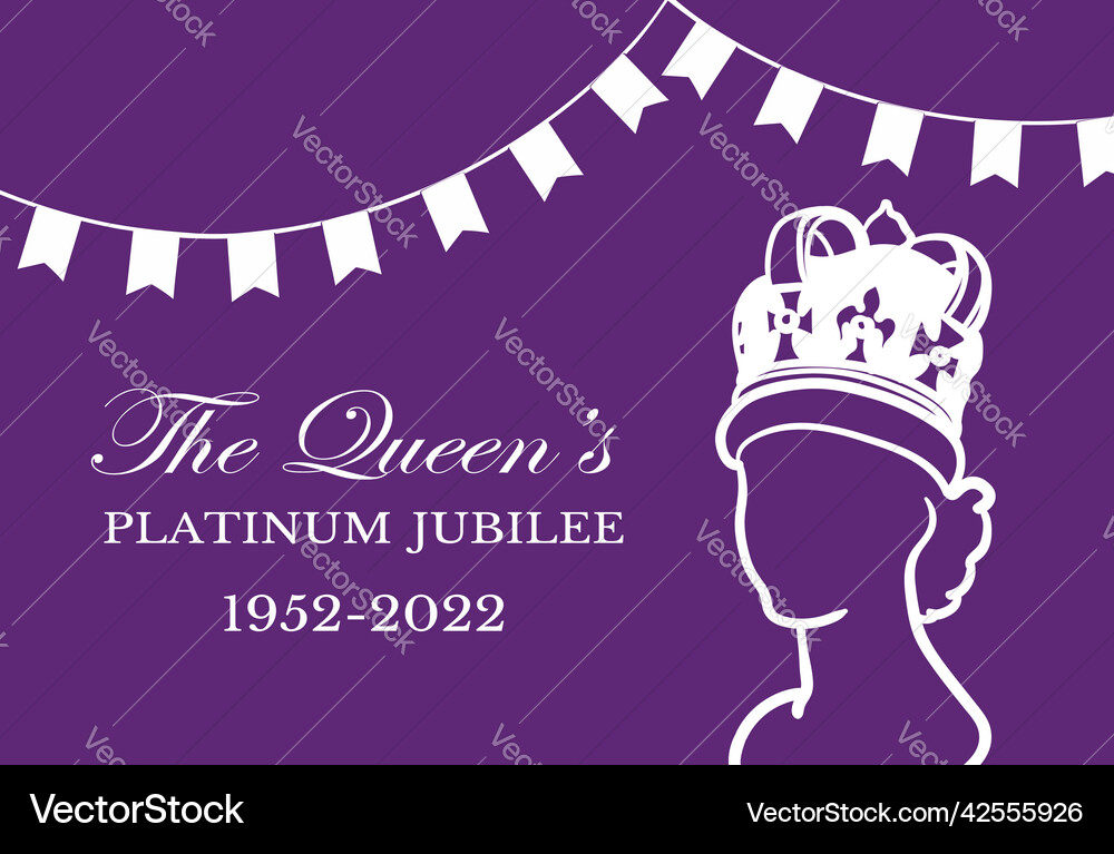 Queens platinum jubilee celebration poster Vector Image