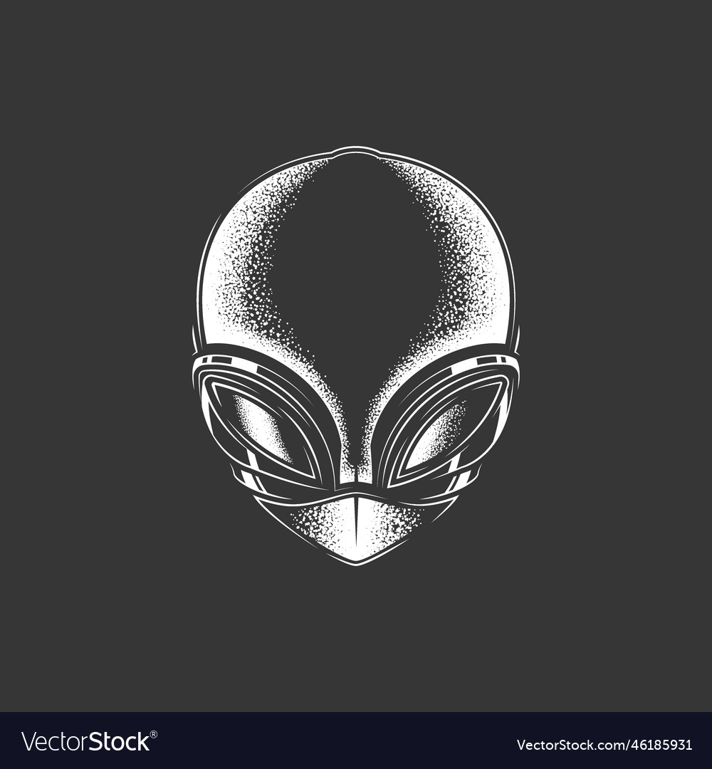 Alien head Royalty Free Vector Image - VectorStock