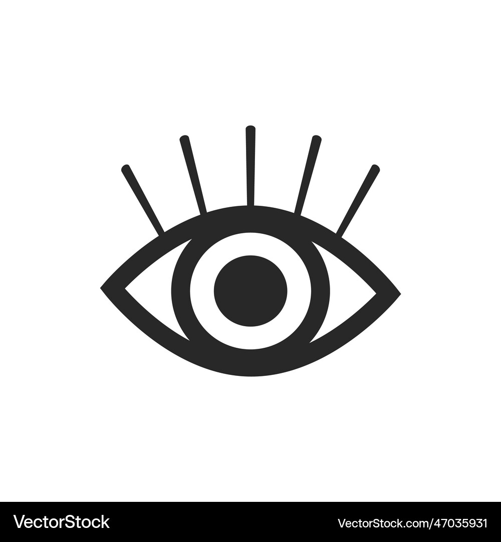 All-seeing eye graphic line art style Royalty Free Vector