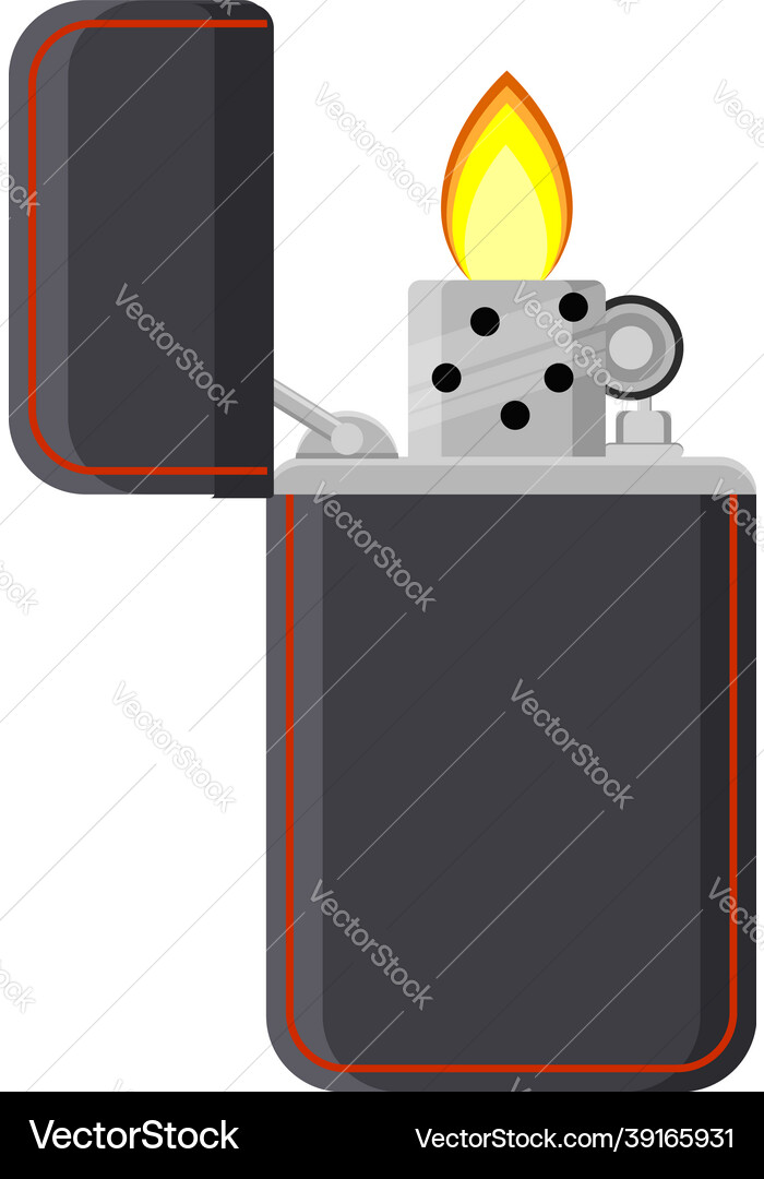 Black lighter on white background Royalty Free Vector Image