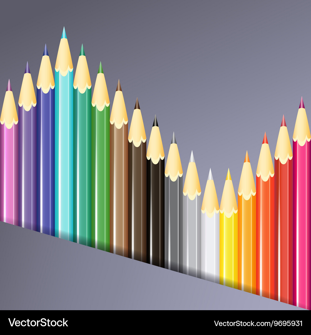 Colorful pencils background Royalty Free Vector Image