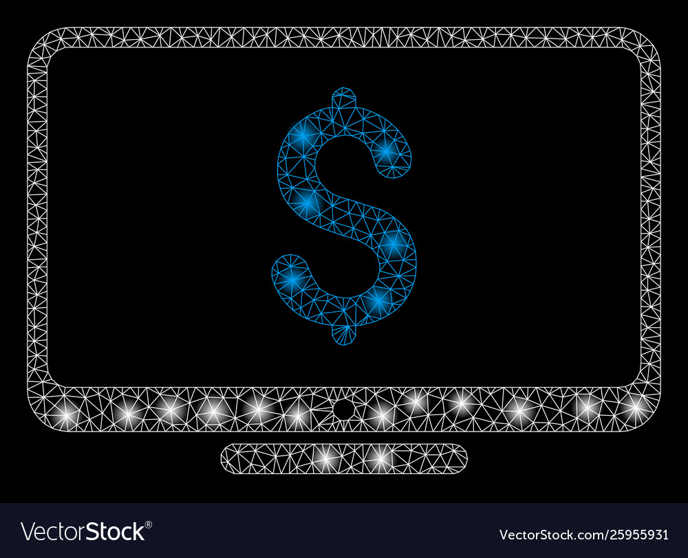 Flare Mesh Carcass Financial Monitoring With Vector Image