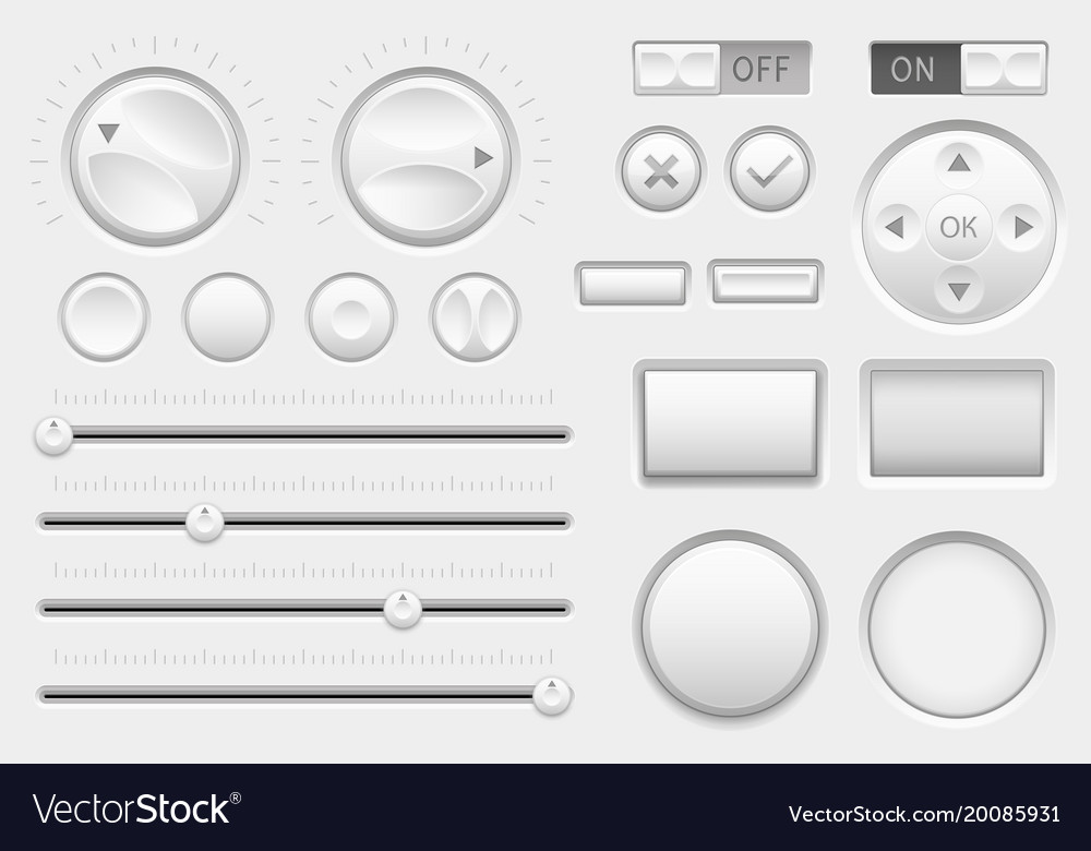 Interface buttons web toggle switch Royalty Free Vector