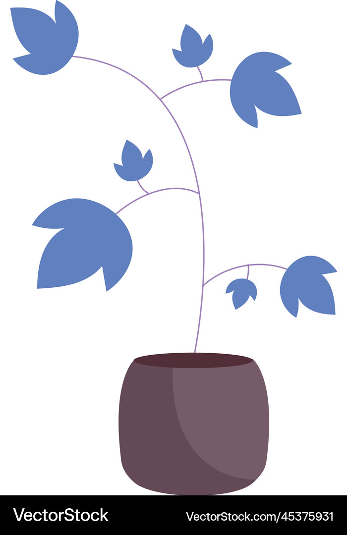 Isolated colored indoor plant icon Royalty Free Vector Image