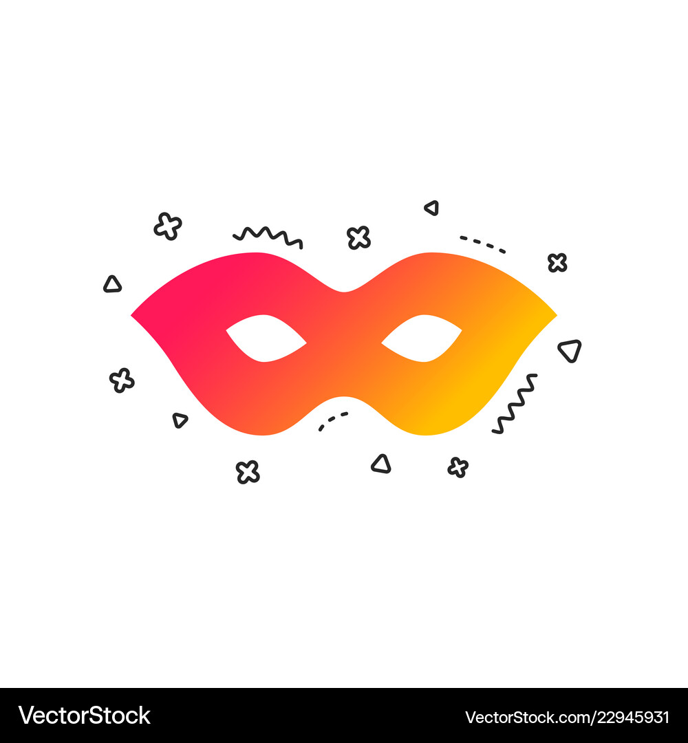 Mask sign icon anonymous spy access symbol Vector Image
