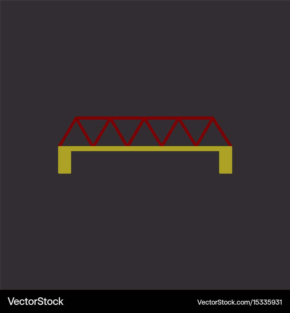 Metal cable suspension bridge modern bridge Vector Image