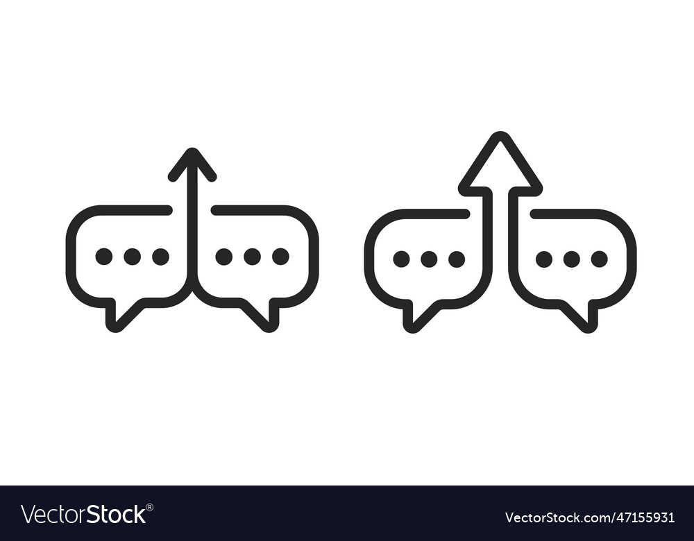 Productive dialogue icon language improvement Vector Image