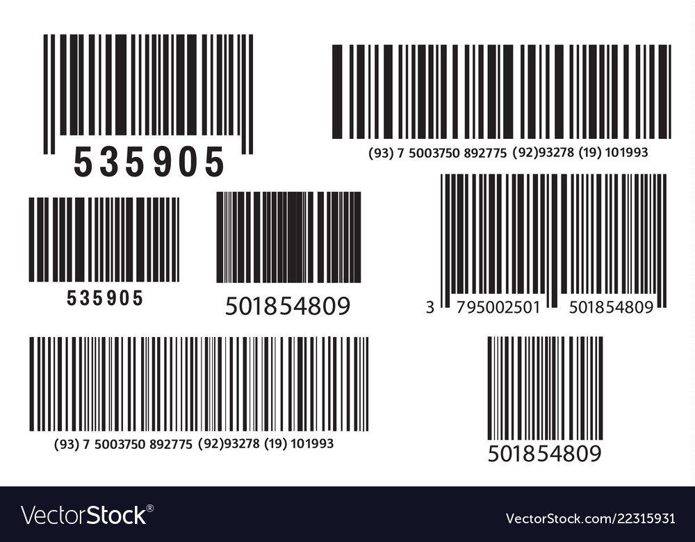 Realistic bar code Royalty Free Vector Image - VectorStock