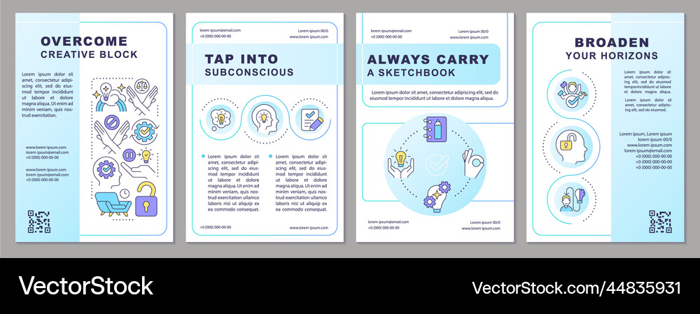 Remove barriers to inspiration brochure template Vector Image