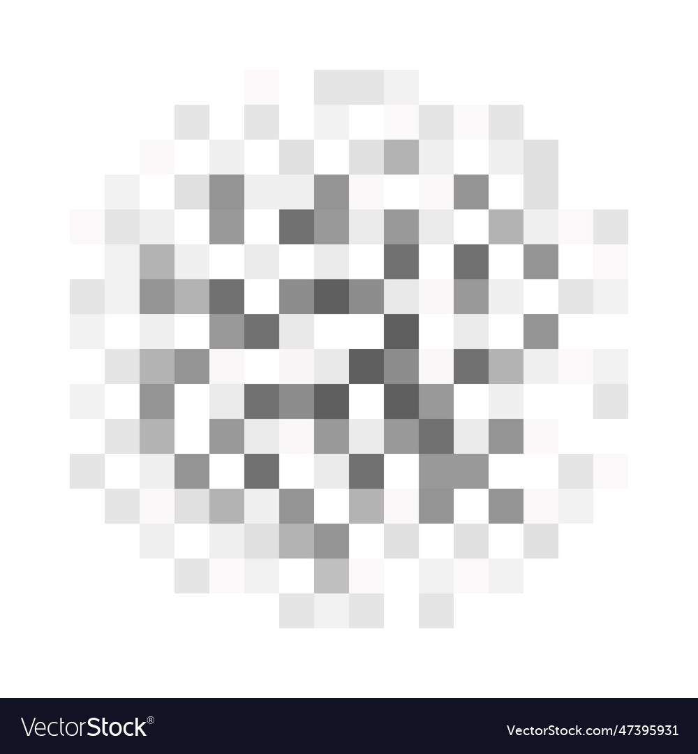 Round shaped censor blur effect pattern pixel Vector Image