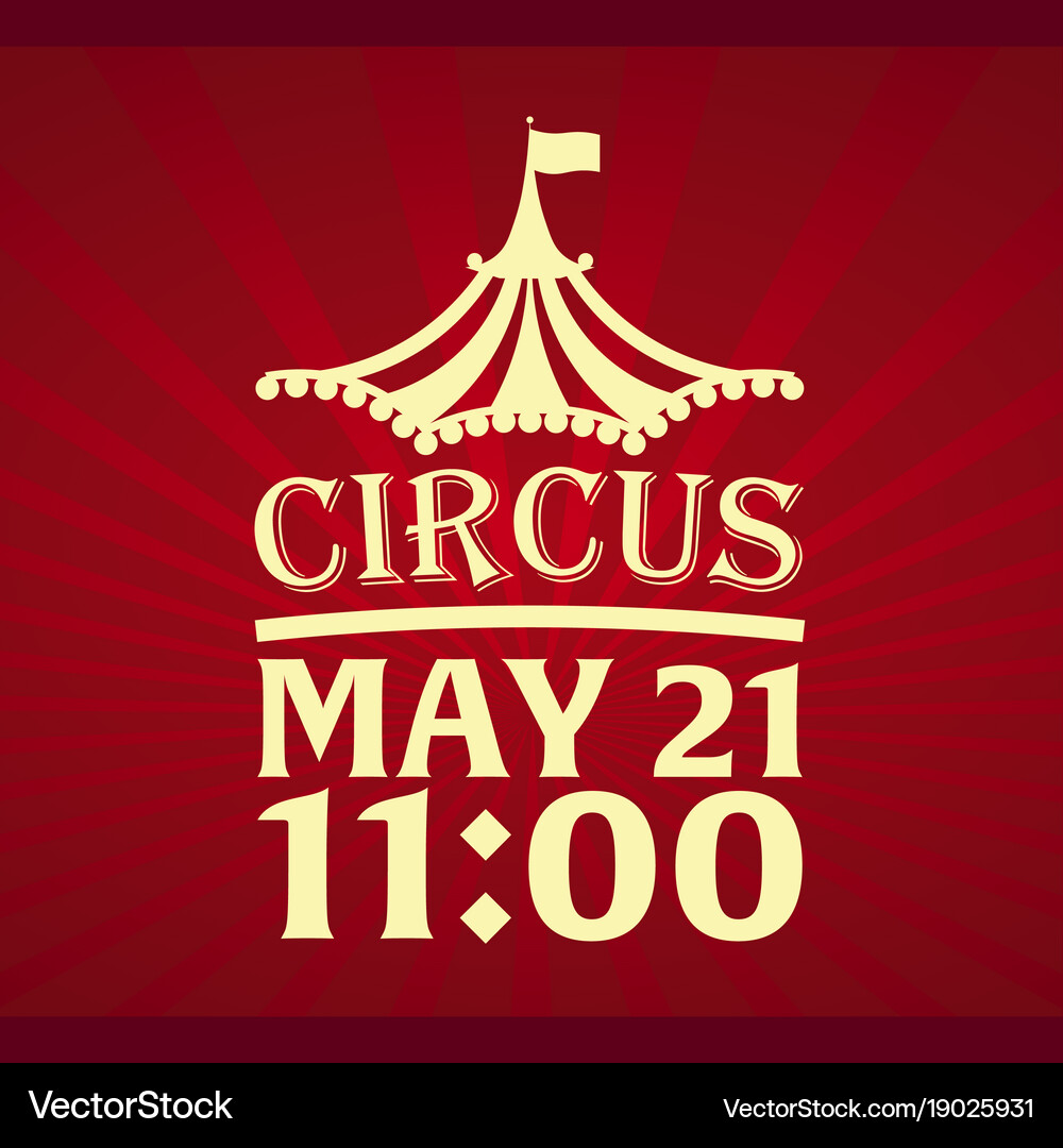 Set circus banner ticket amazing show Royalty Free Vector