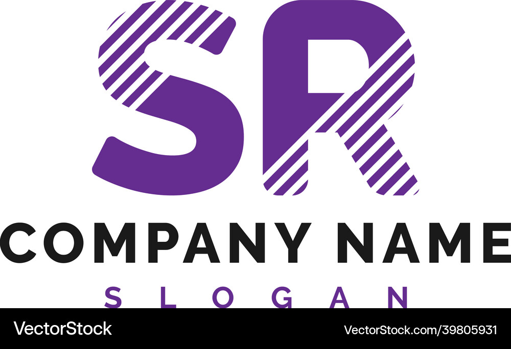 Sr letter logo design letter logo Royalty Free Vector Image