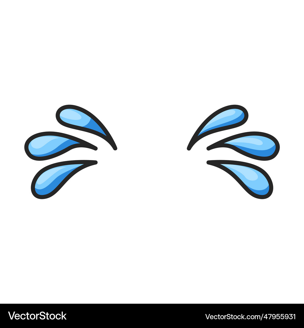 Tears iconcolor logo isolated on white Royalty Free Vector