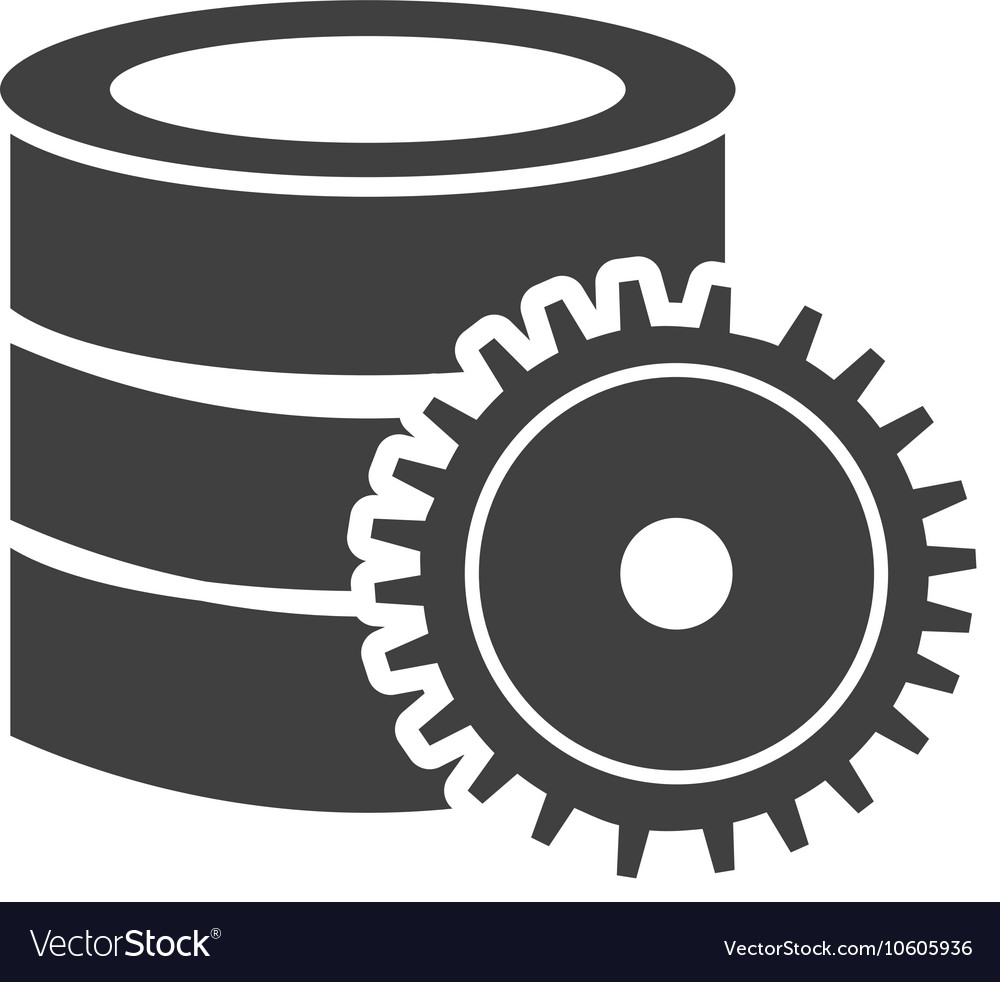 Data storage center isolated icon Royalty Free Vector Image