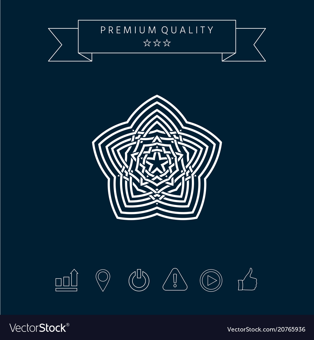 Geometric oriental arabic pattern element Vector Image