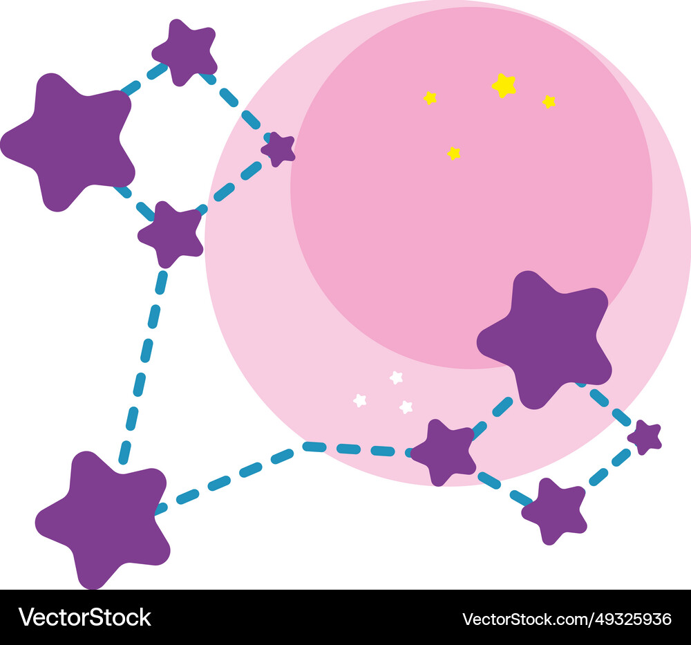 Isolated leo star constellation zodiac symbol Vector Image