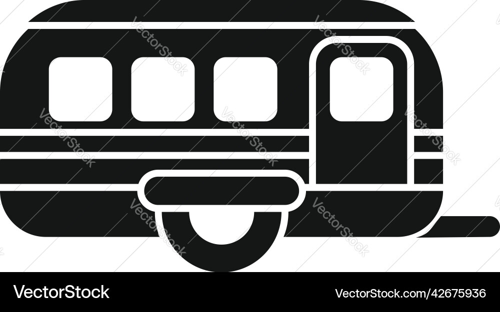 Motorhome tent icon simple car camper Royalty Free Vector