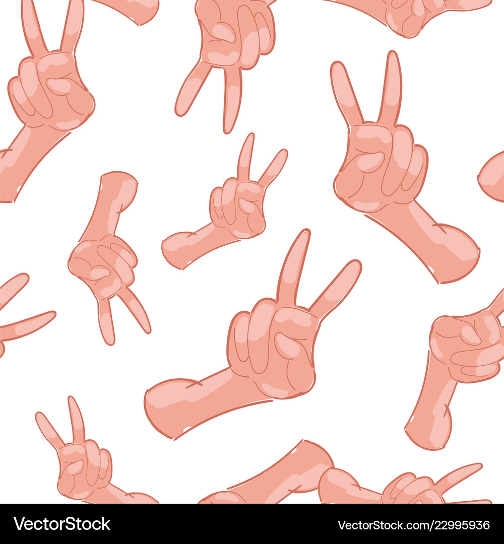 Pattern depicting of the human hand Royalty Free Vector
