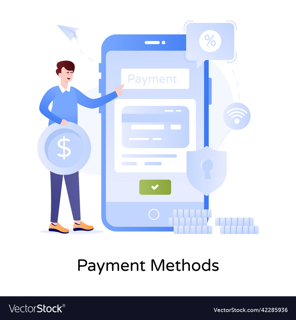 Payment methods Royalty Free Vector Image - VectorStock