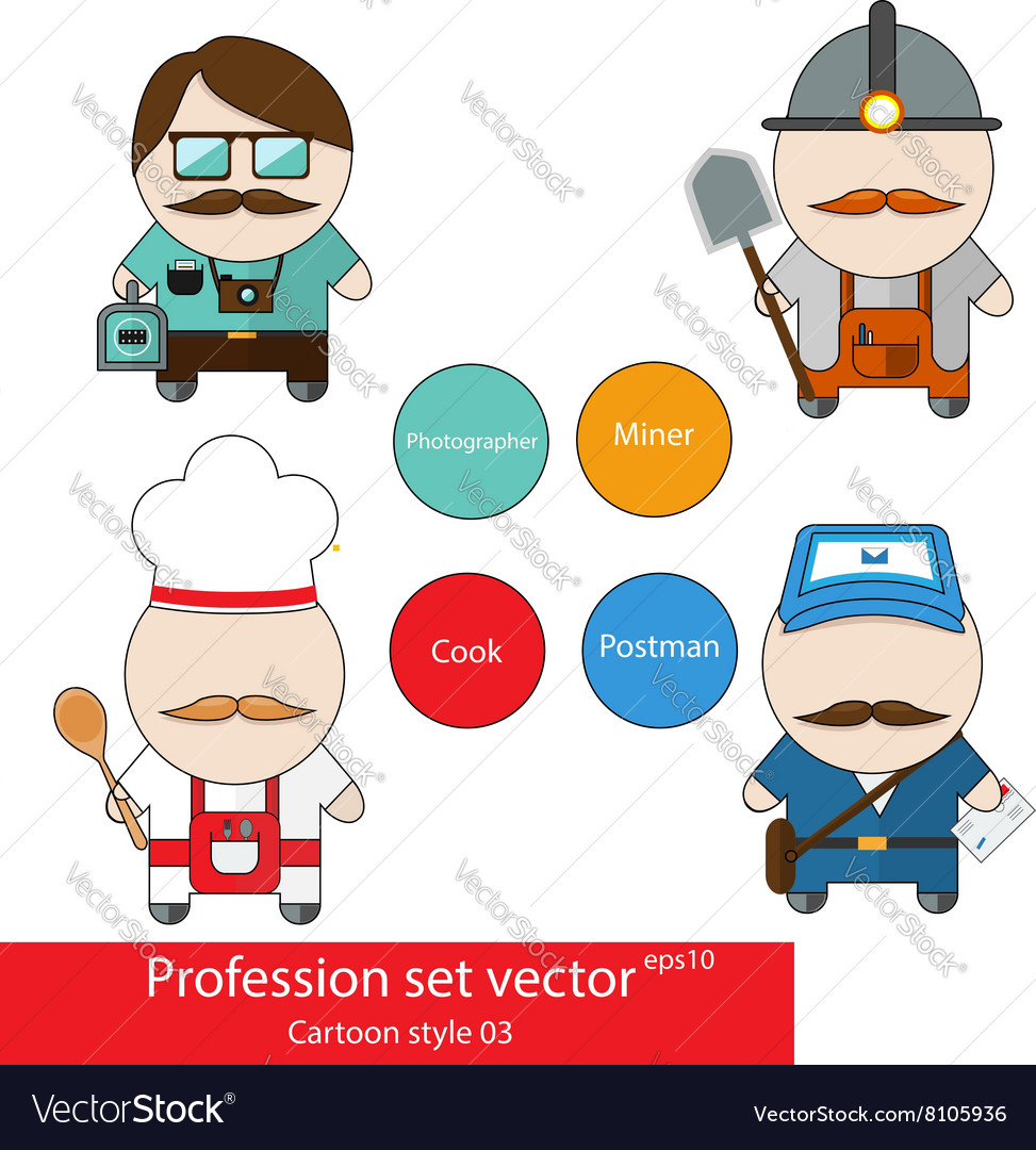 Profession set Royalty Free Vector Image - VectorStock