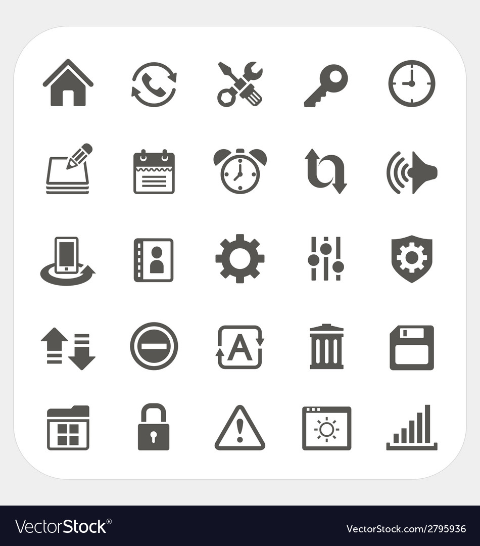 Setting icons set Royalty Free Vector Image - VectorStock