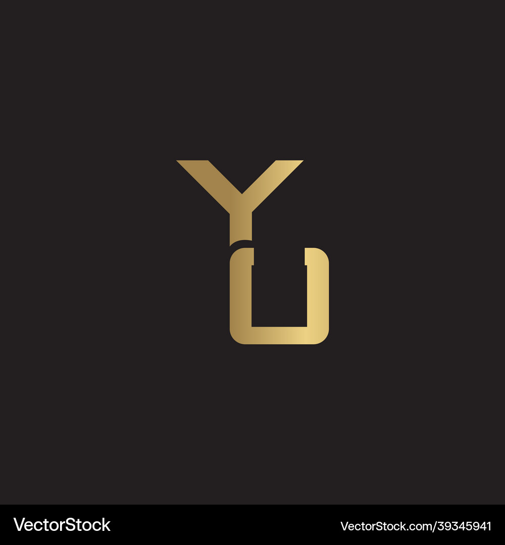 Alphabet initials logo uy yu y and u Royalty Free Vector