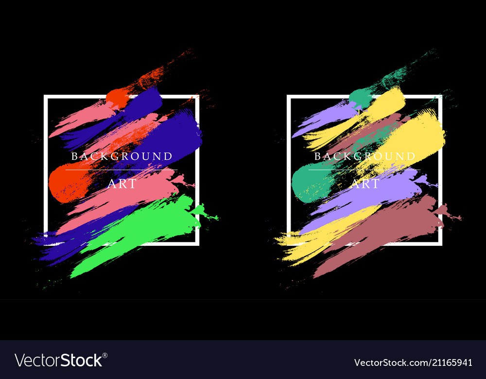 Bright color paint stains watercolor brush Vector Image