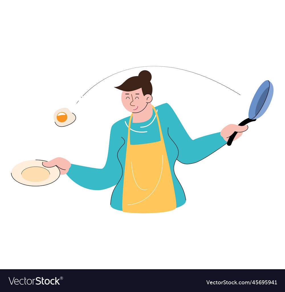 Character people cooking Royalty Free Vector Image