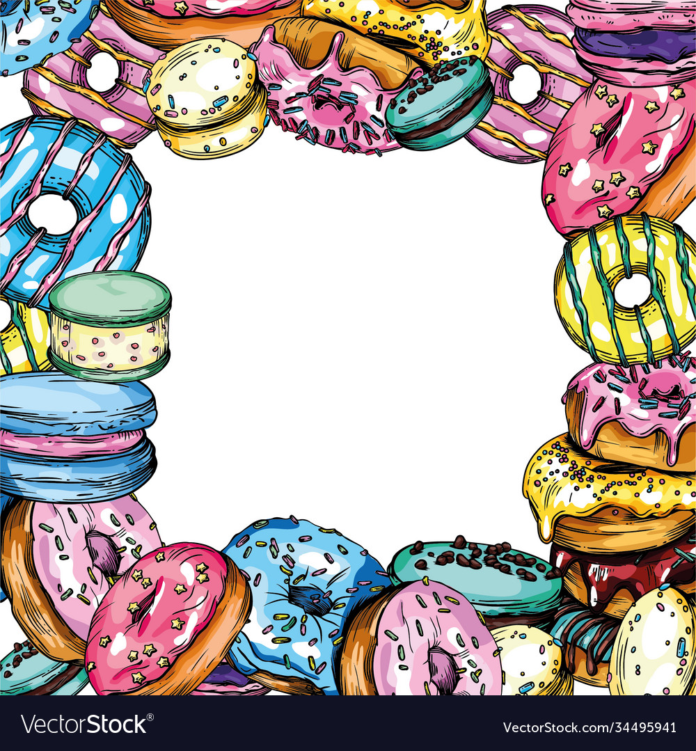 Donuts Royalty Free Vector Image - VectorStock