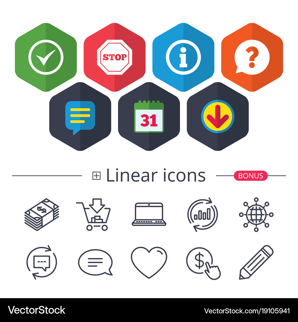 Information icons stop prohibition symbol Vector Image