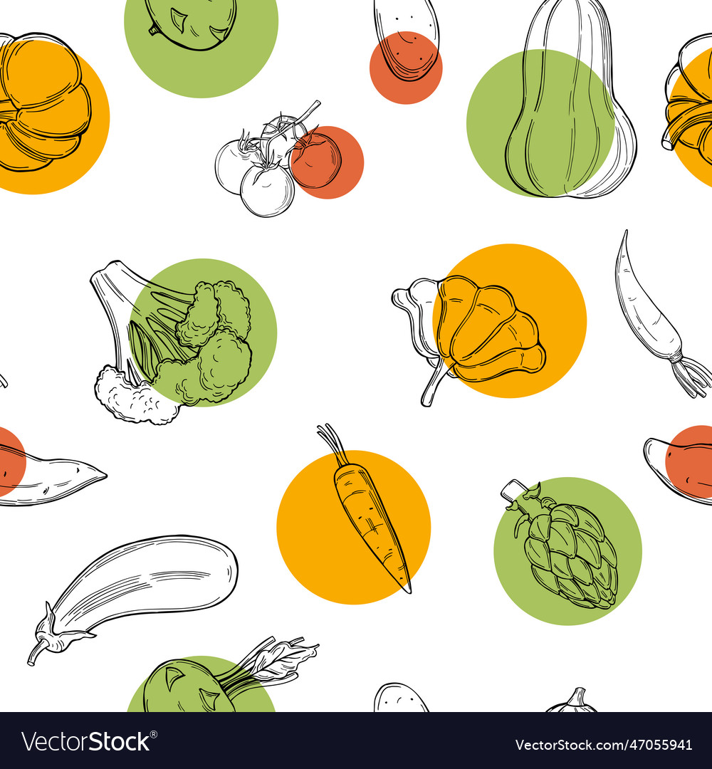Pattern with vegetables Royalty Free Vector Image
