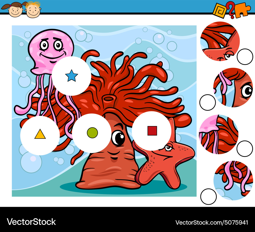 Preschool education cartoon game Royalty Free Vector Image