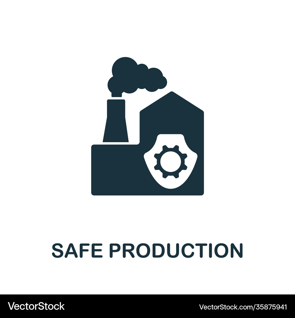 Safe production icon from industrial collection Vector Image