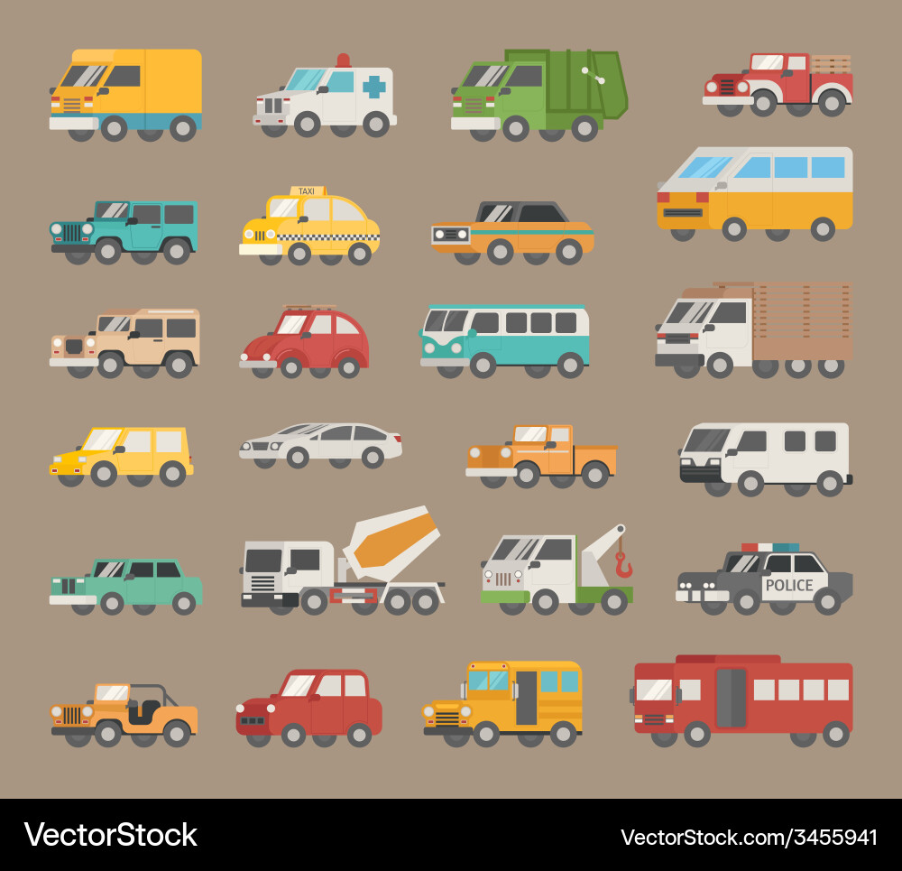 Set of car icon Royalty Free Vector Image - VectorStock