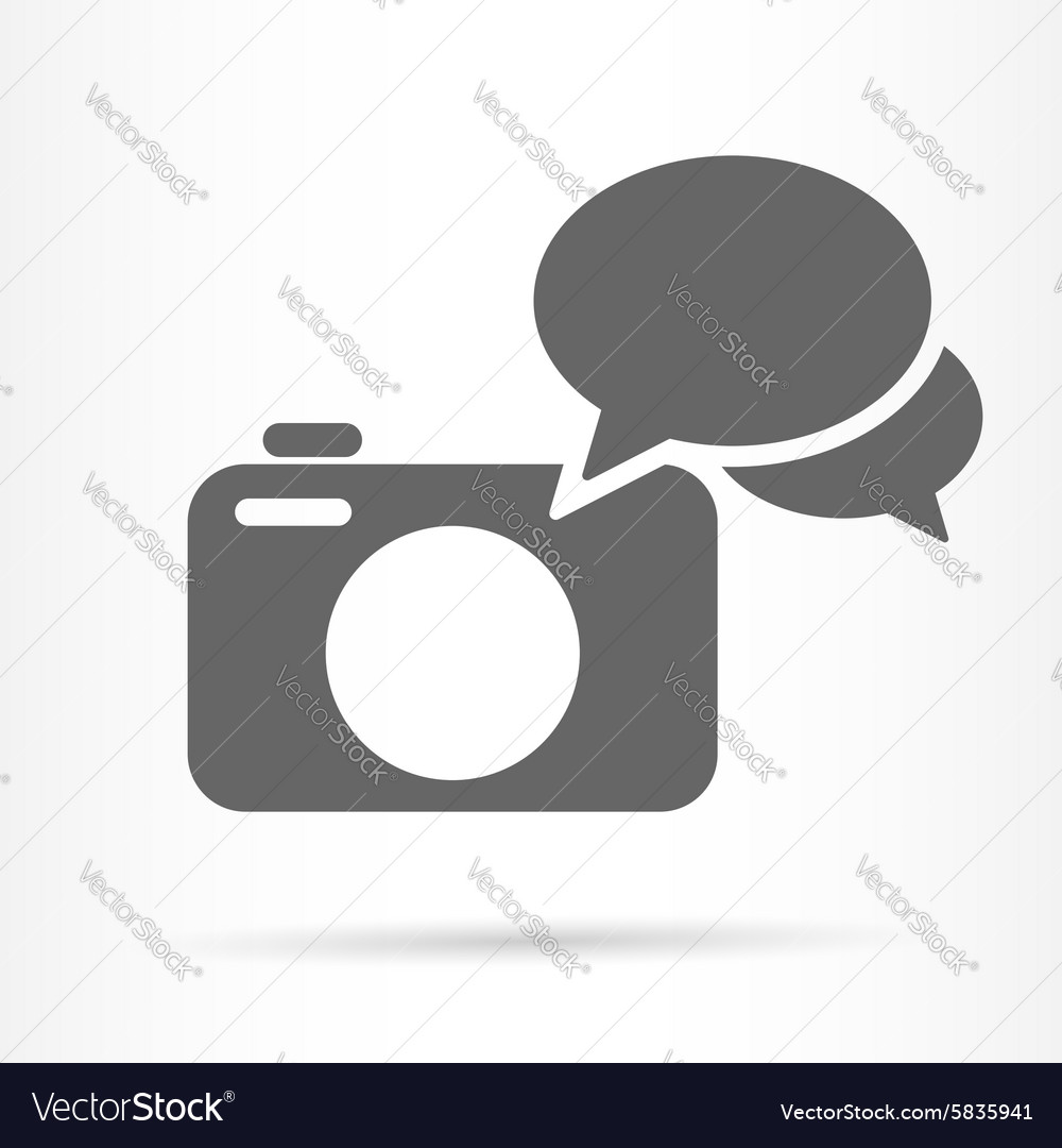 Speech Bubble Camera Icon Royalty Free Vector Image