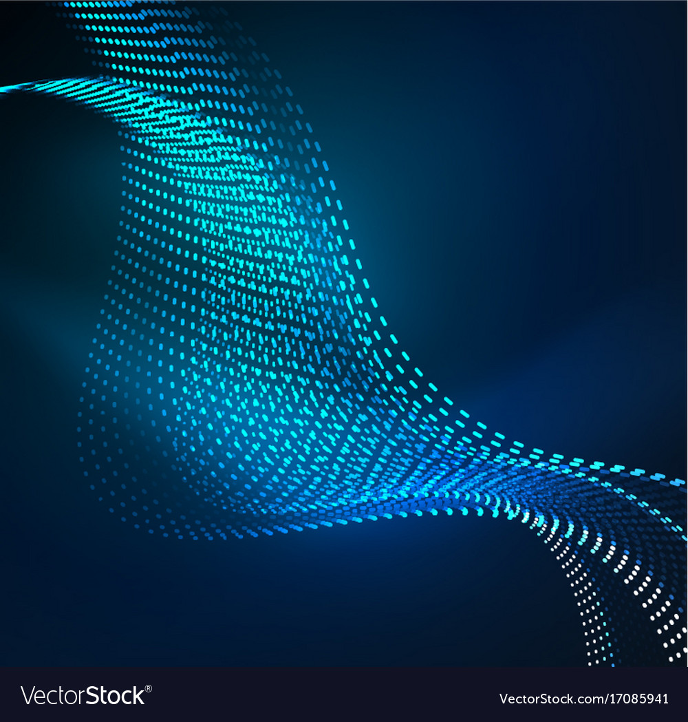 Wave particles background Royalty Free Vector Image