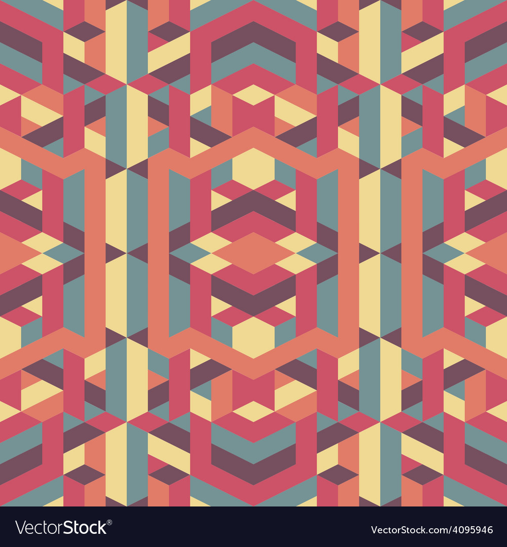 Abstract retro geometric pattern Royalty Free Vector Image
