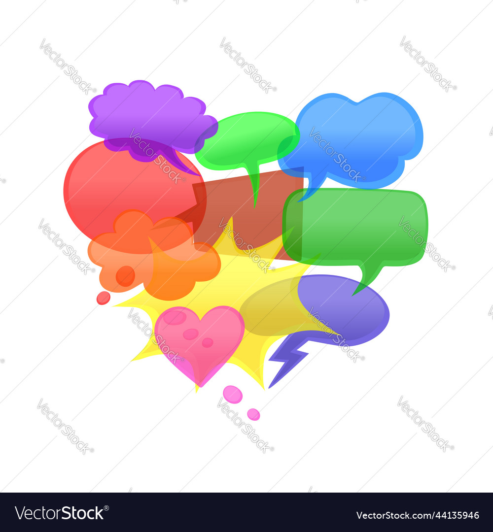 Dialogue balloons conversation clouds speech Vector Image Dialogue balloons conversation clouds speech Vector Image