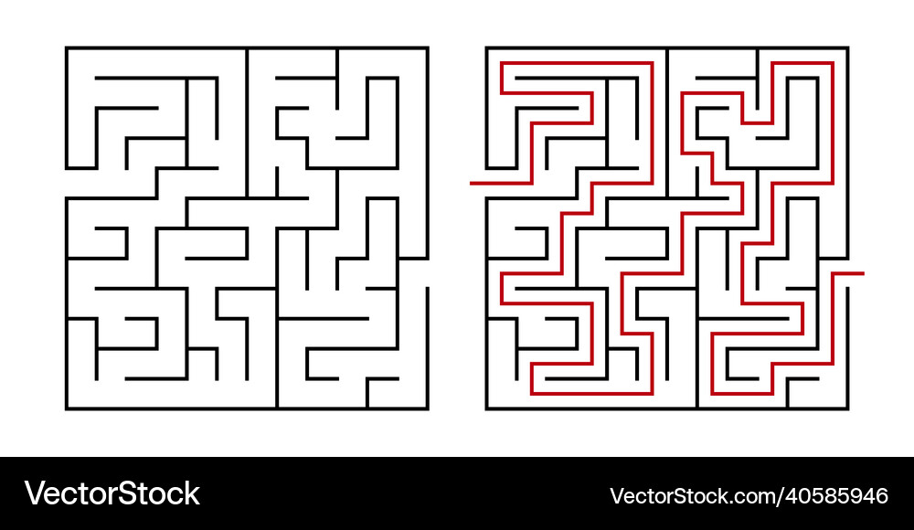 Education logic game labyrinth for kids find Vector Image