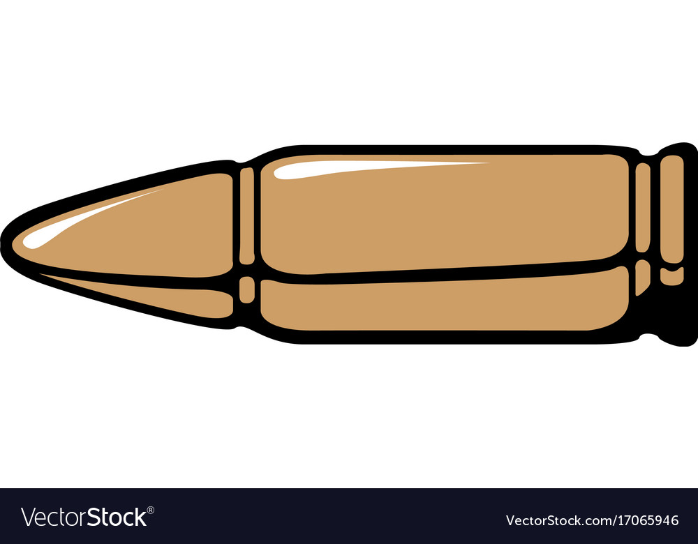 Isolated comic bullet Royalty Free Vector Image