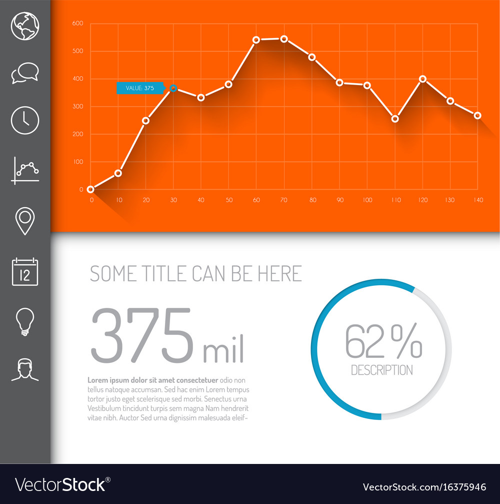 Simple infographic dashboard template Royalty Free Vector Simple infographic dashboard template Royalty Free Vector