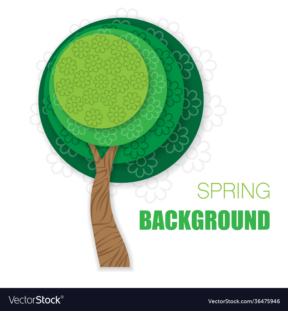 Spring tree background Royalty Free Vector Image