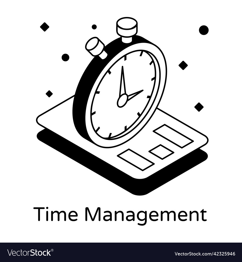 Time management Royalty Free Vector Image - VectorStock