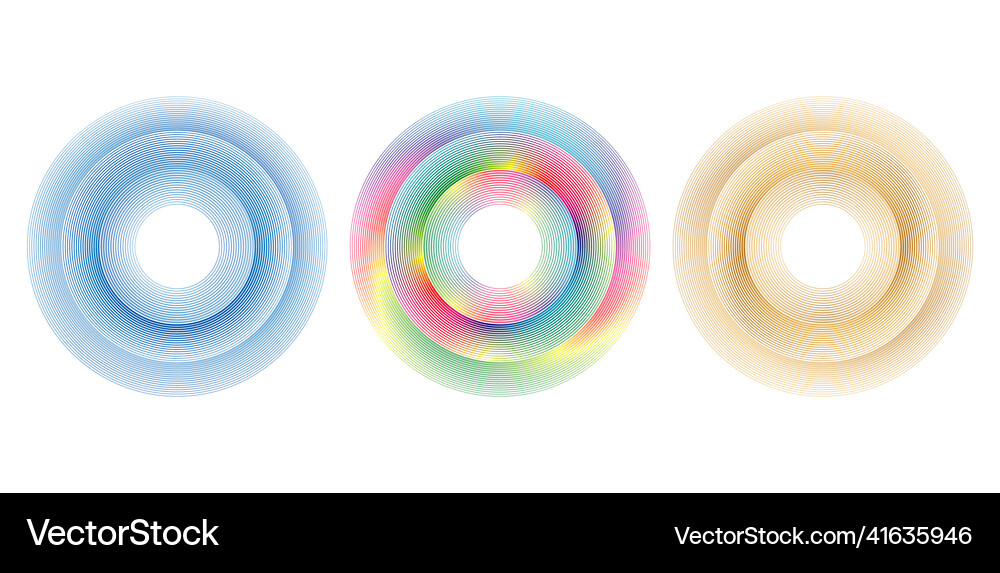 Triple band with three colors design isolated Vector Image