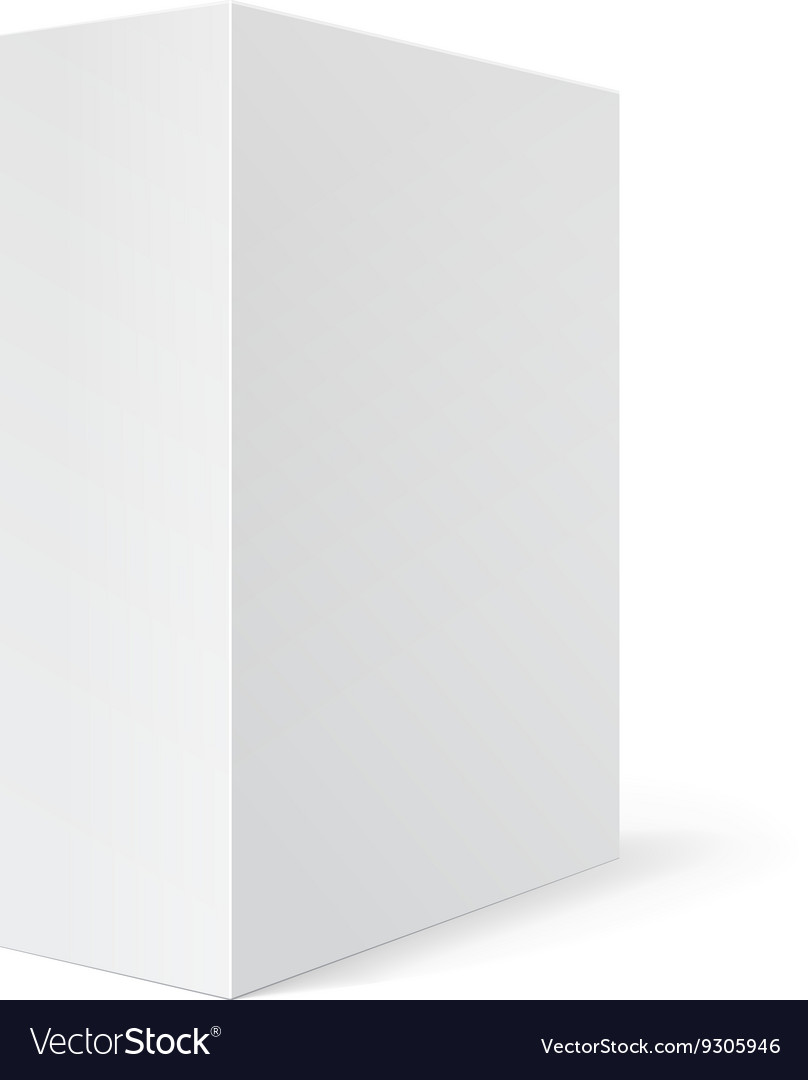 White package box for software electronic device Vector Image