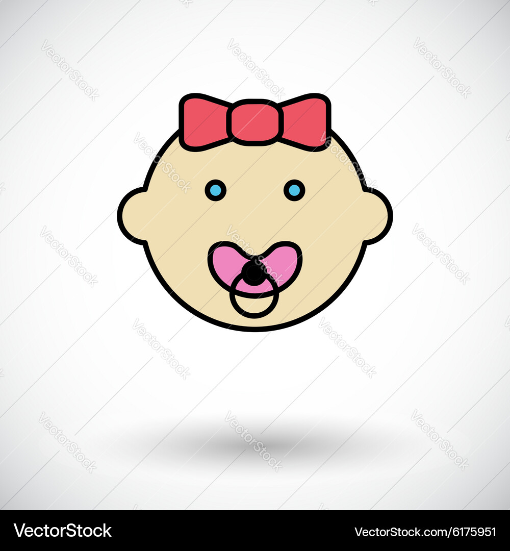 Baby girl Royalty Free Vector Image - VectorStock
