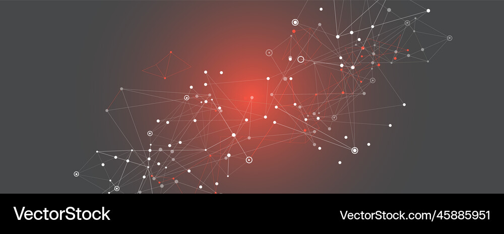 Banner design template with connectin dot and line