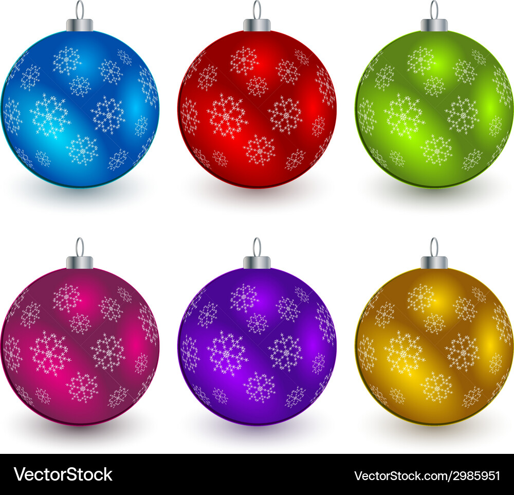 Christmas balls Royalty Free Vector Image - VectorStock