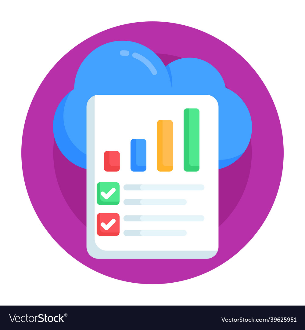 Cloud report Royalty Free Vector Image - VectorStock